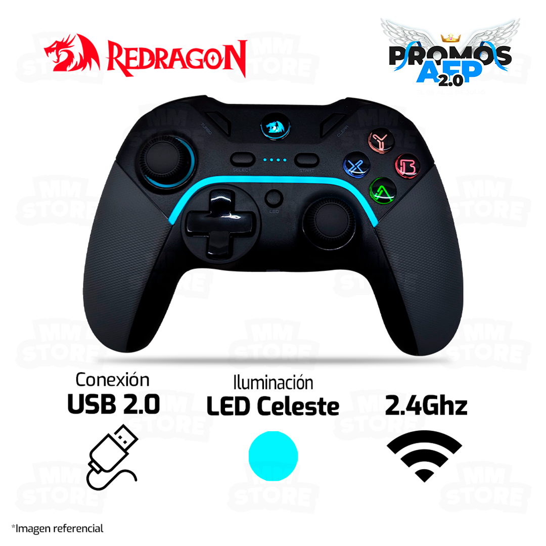 GAMEPAD REDRAGON HARROW PRO G808PRO | USB - INALAMBRICO | PC - PLAY3