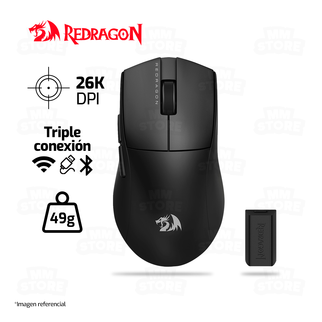 MOUSE REDRAGON K1NG PRO (4K HZ) M916-PRO-4K | INALAMBRICO | 26,000 DPI